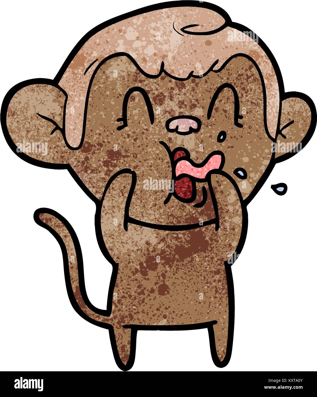 crazy cartoon monkey Stock Vector Image & Art - Alamy