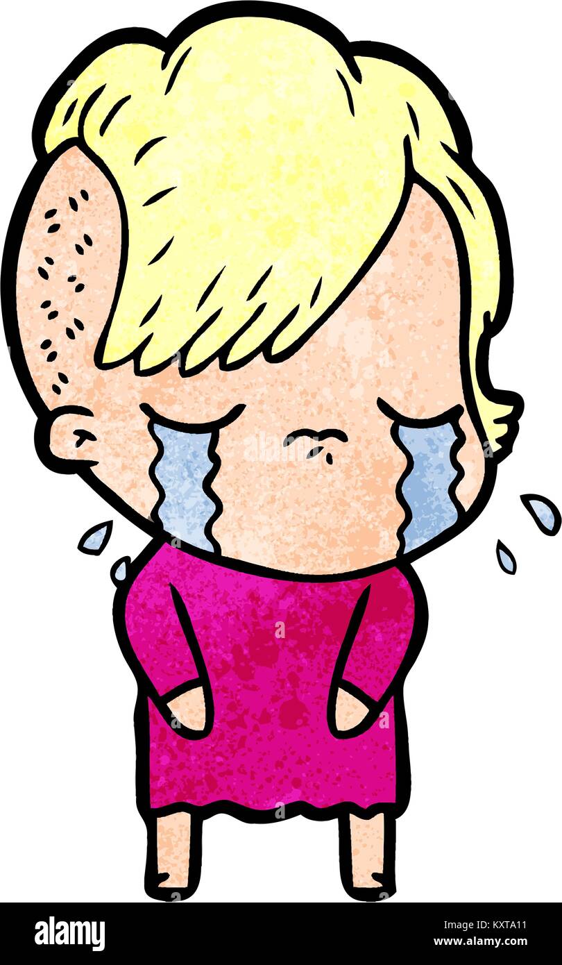 cartoon crying girl Stock Vector Image & Art - Alamy
