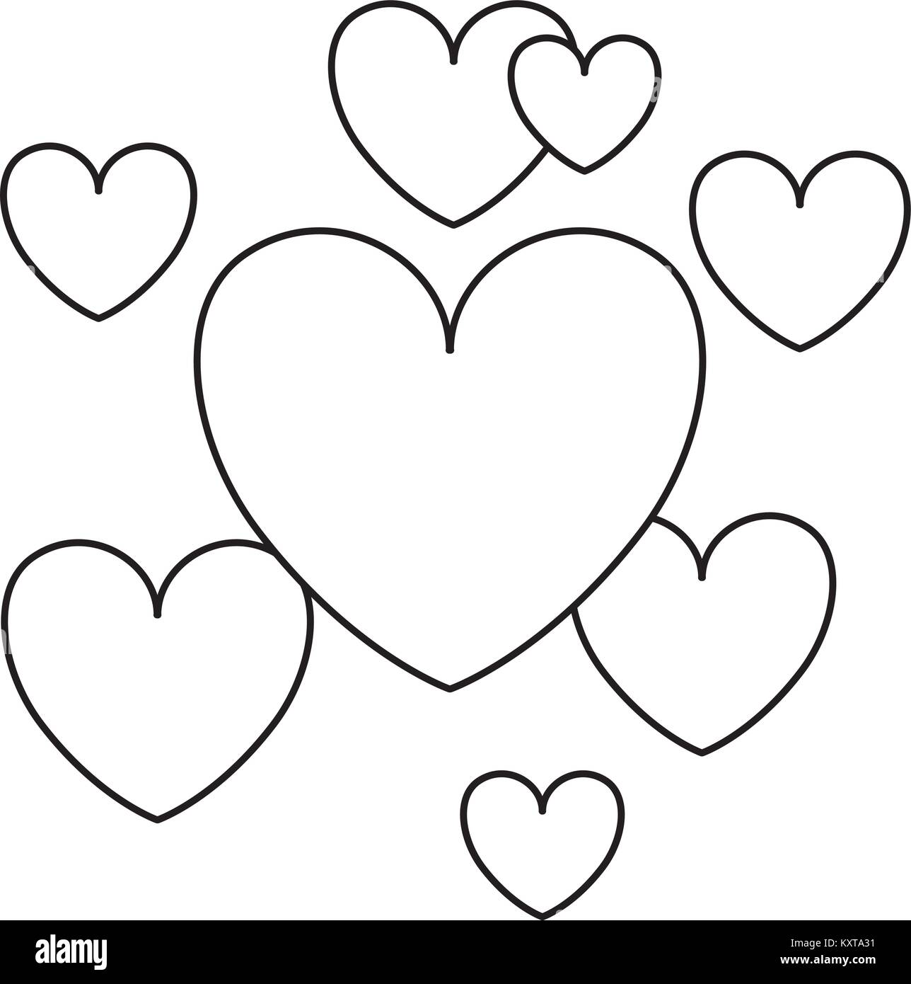 hearts love decorative pattern background Stock Vector Image & Art - Alamy