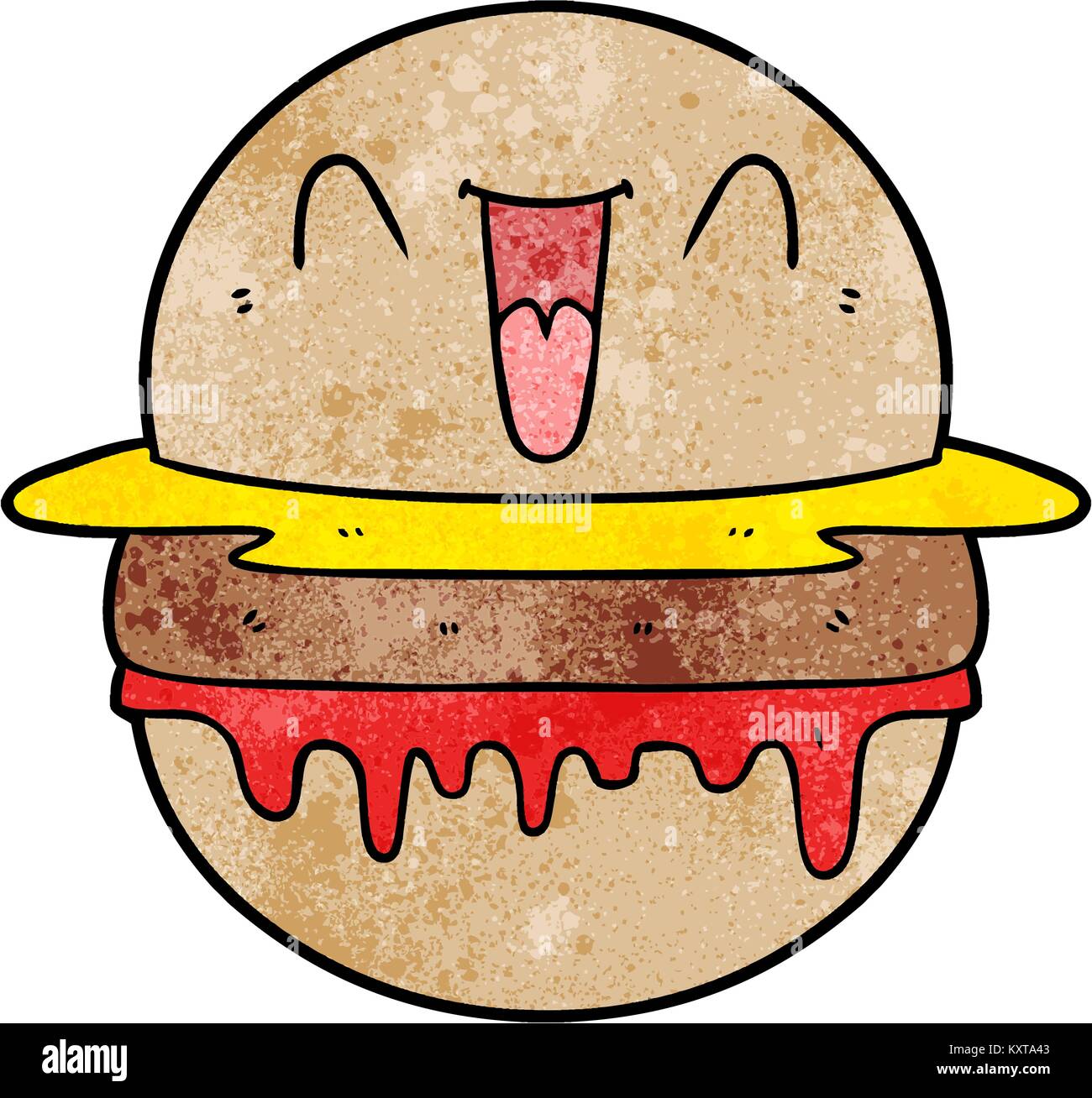 cartoon happy burger Stock Vector Image & Art - Alamy