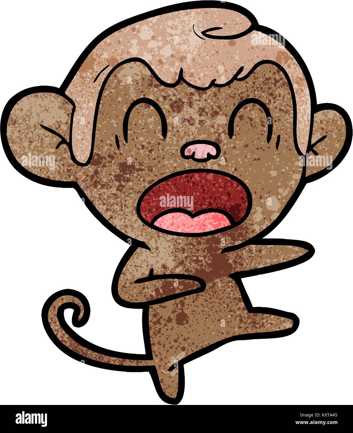 shouting cartoon monkey dancing Stock Vector Image & Art - Alamy