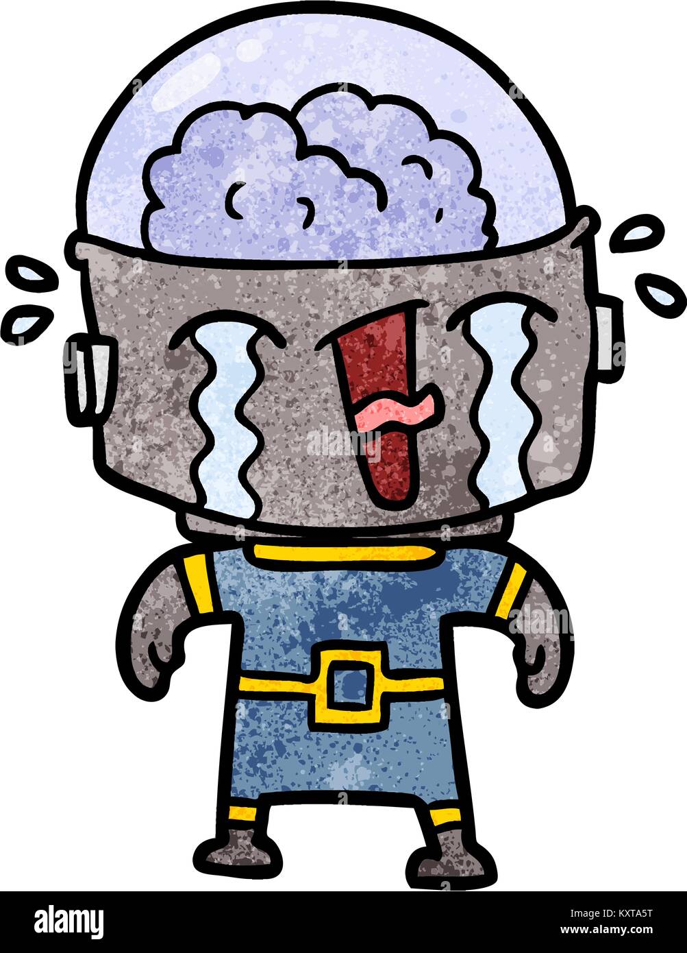 cartoon crying robot Stock Vector Image & Art - Alamy