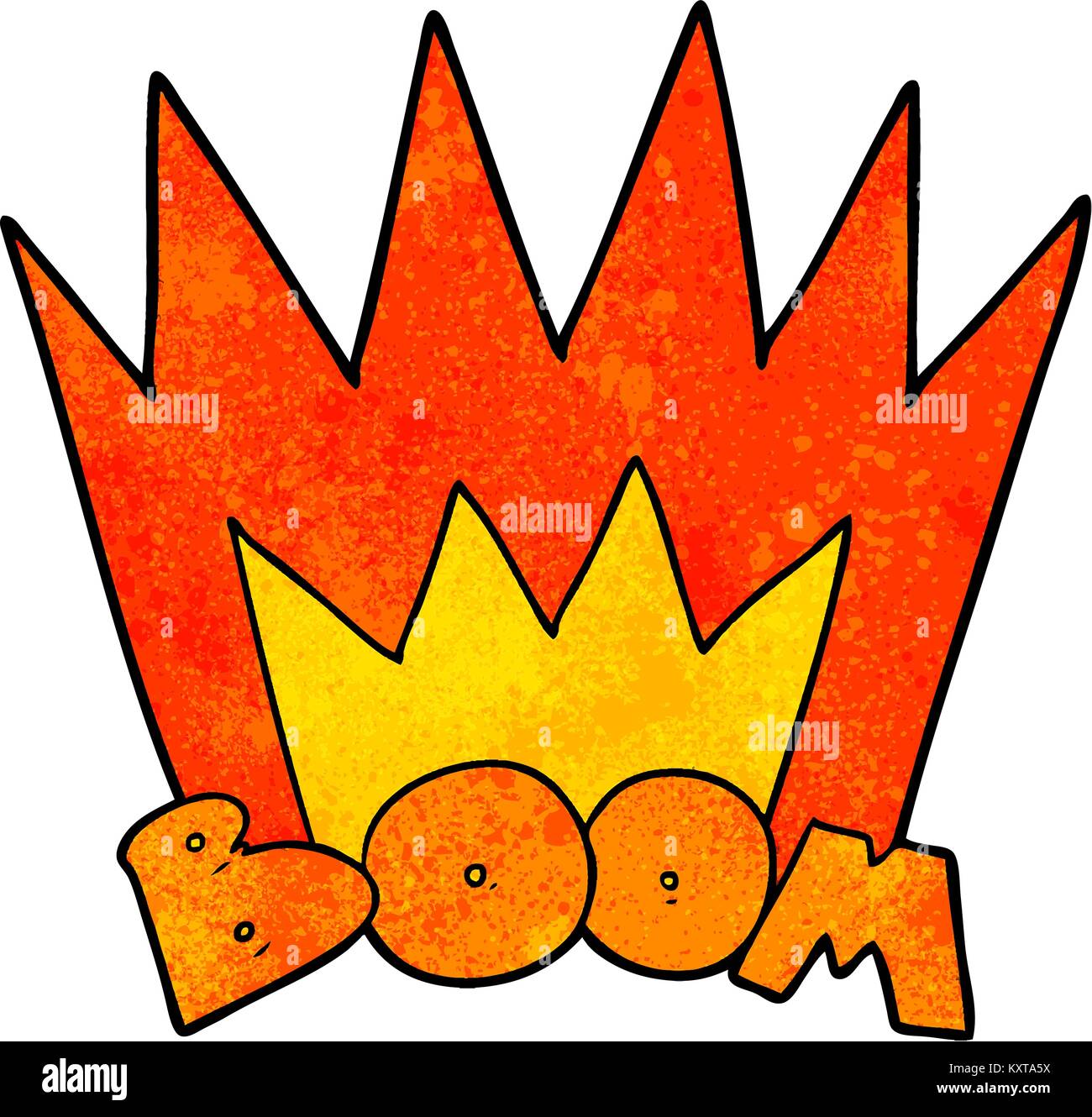 Freehand drawn cartoon boom symbol hi-res stock photography and images ...
