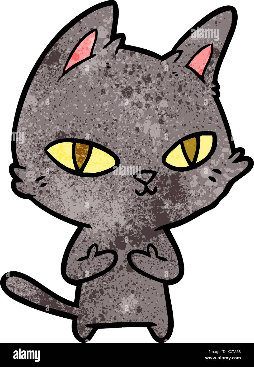 cartoon cat staring Stock Vector Image & Art - Alamy