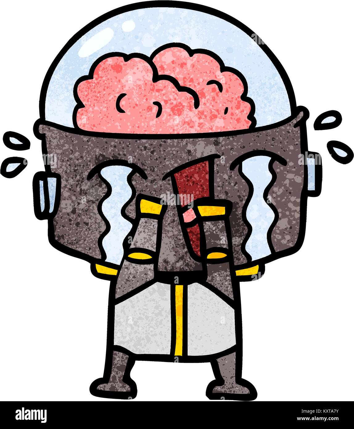 cartoon crying robot Stock Vector Image & Art - Alamy