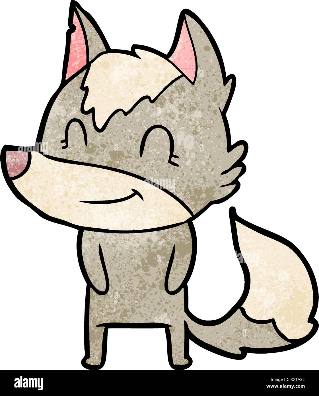 friendly cartoon wolf Stock Vector Image & Art - Alamy