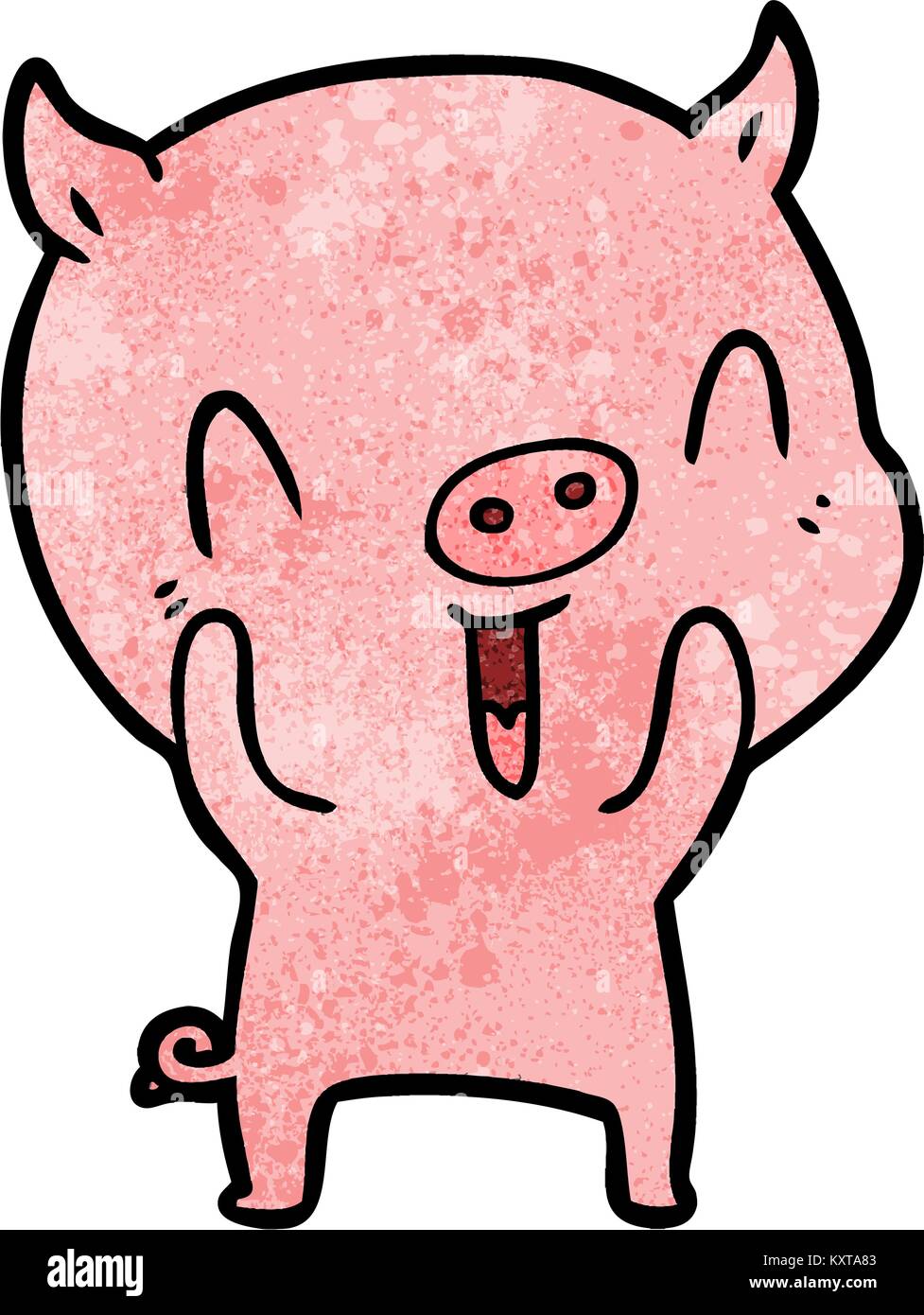 happy cartoon pig Stock Vector Image & Art - Alamy