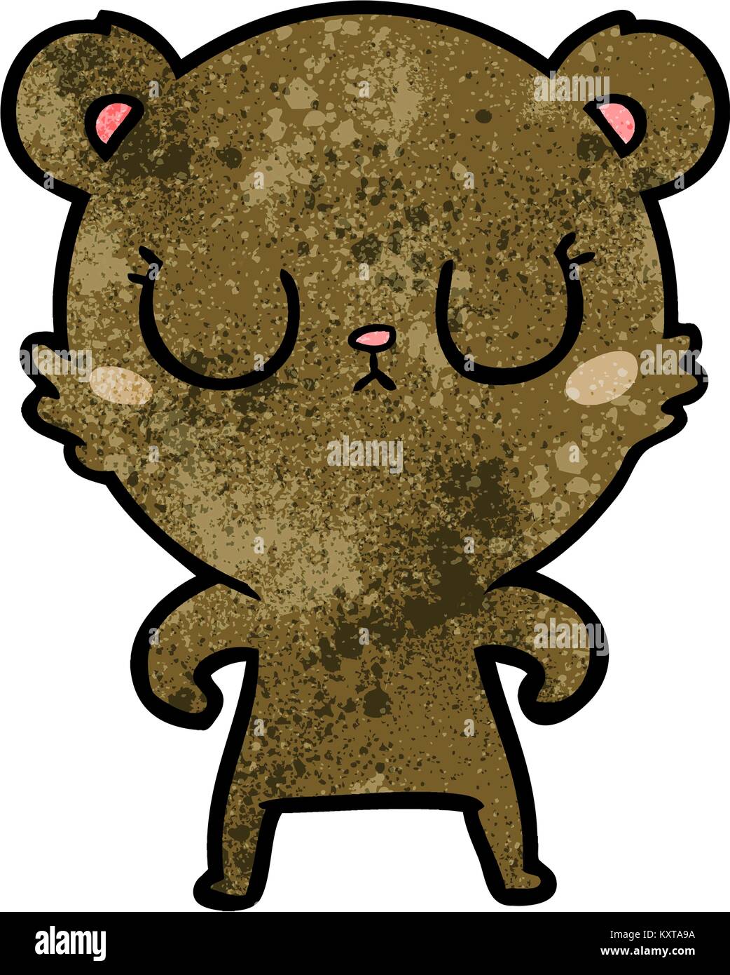 peaceful cartoon bear Stock Vector Image & Art - Alamy