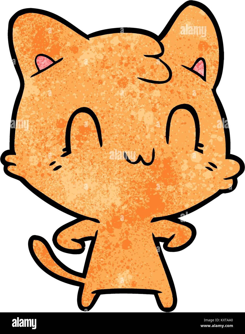 cartoon happy cat Stock Vector Image & Art - Alamy
