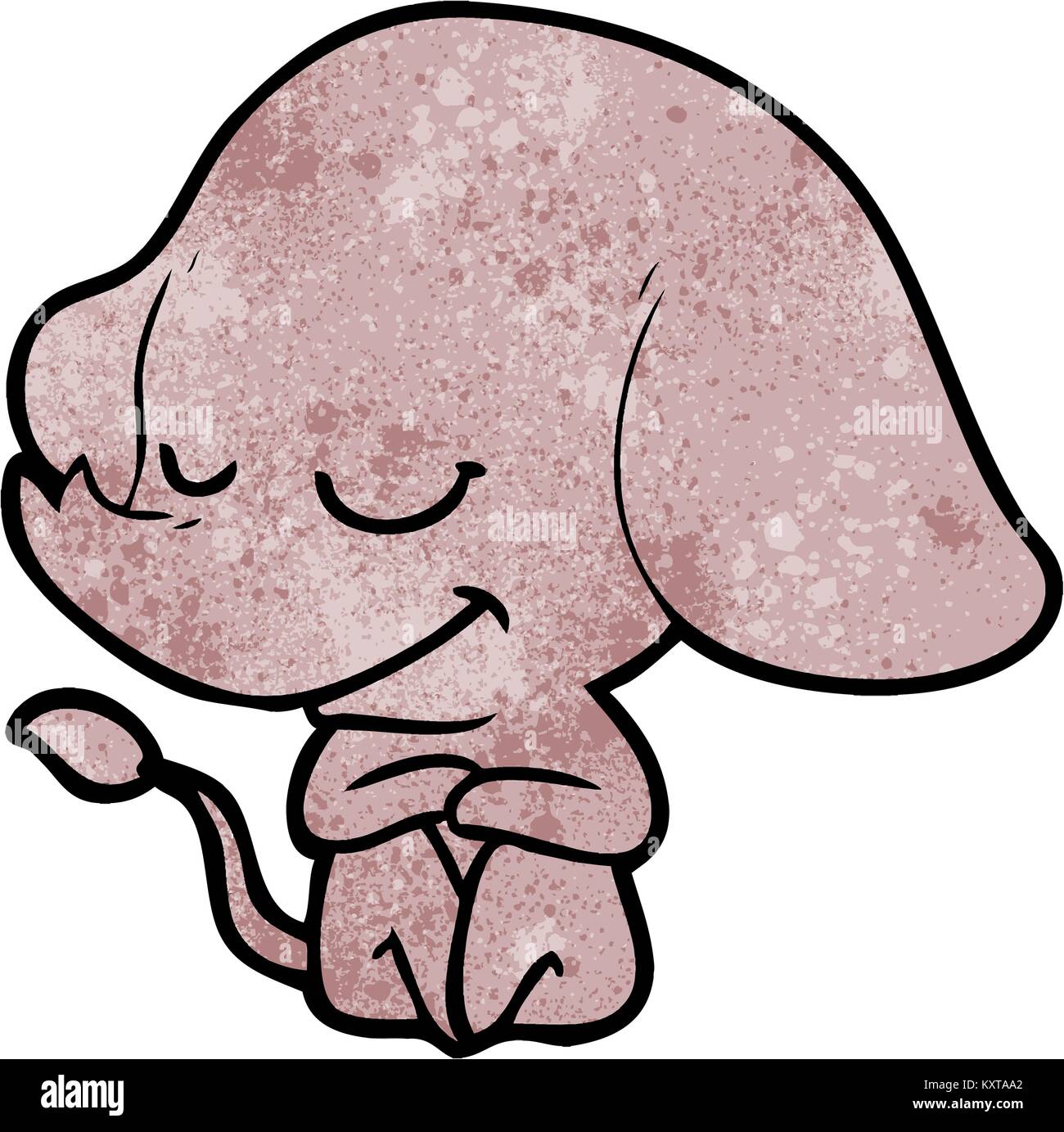 cartoon smiling elephant Stock Vector Image & Art - Alamy