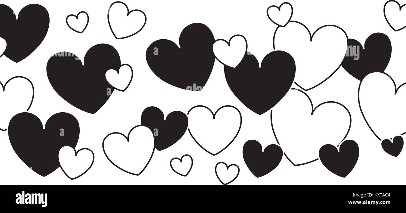 hearts love decorative pattern background Stock Vector Image & Art - Alamy