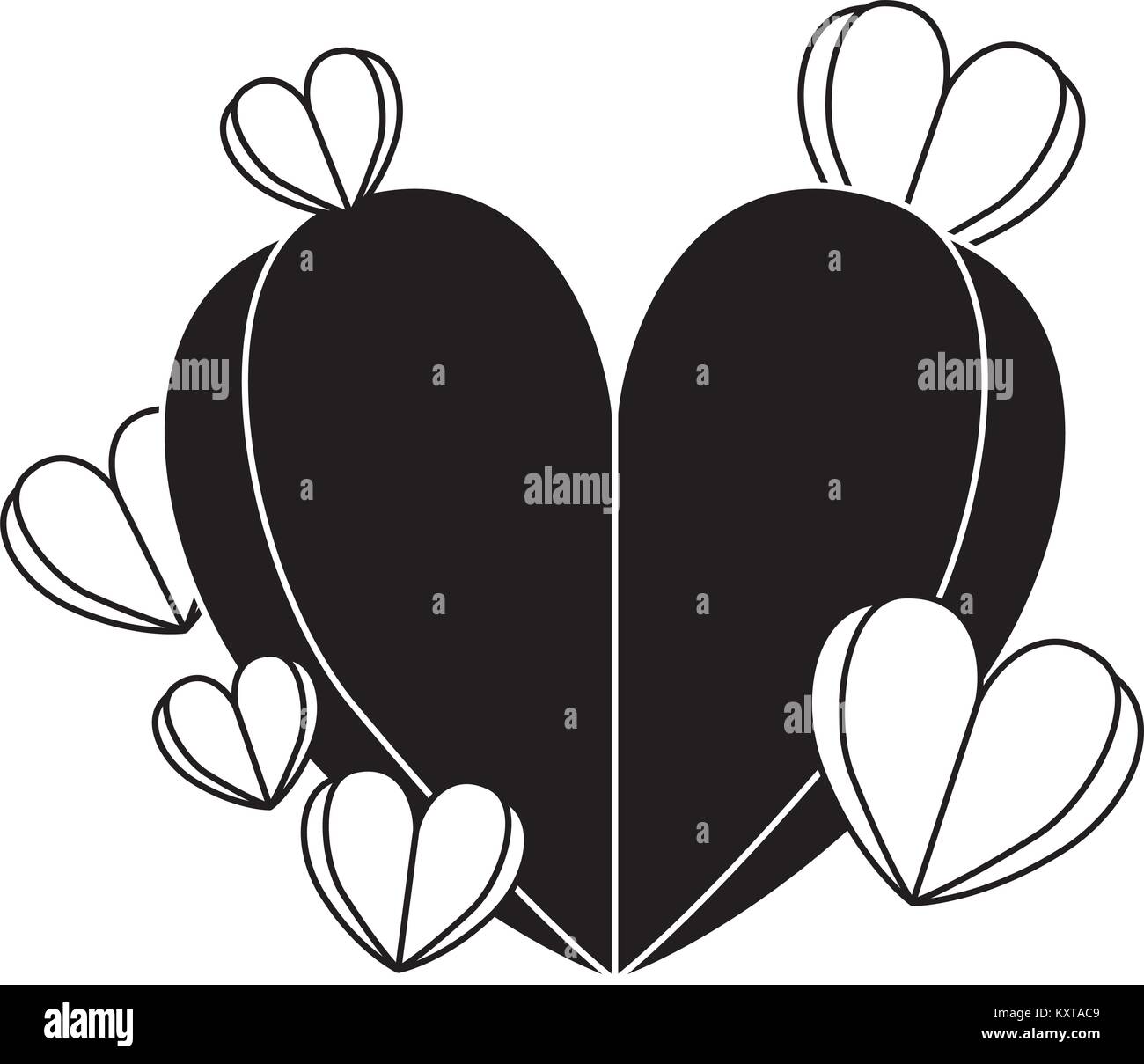 hearts love decorative pattern background Stock Vector Image & Art - Alamy