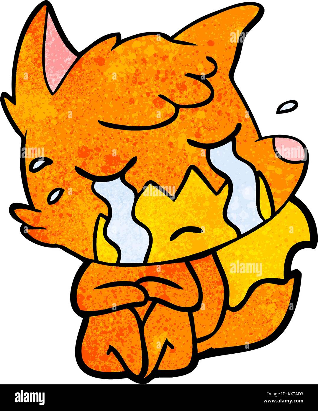 crying fox cartoon Stock Vector Image & Art - Alamy