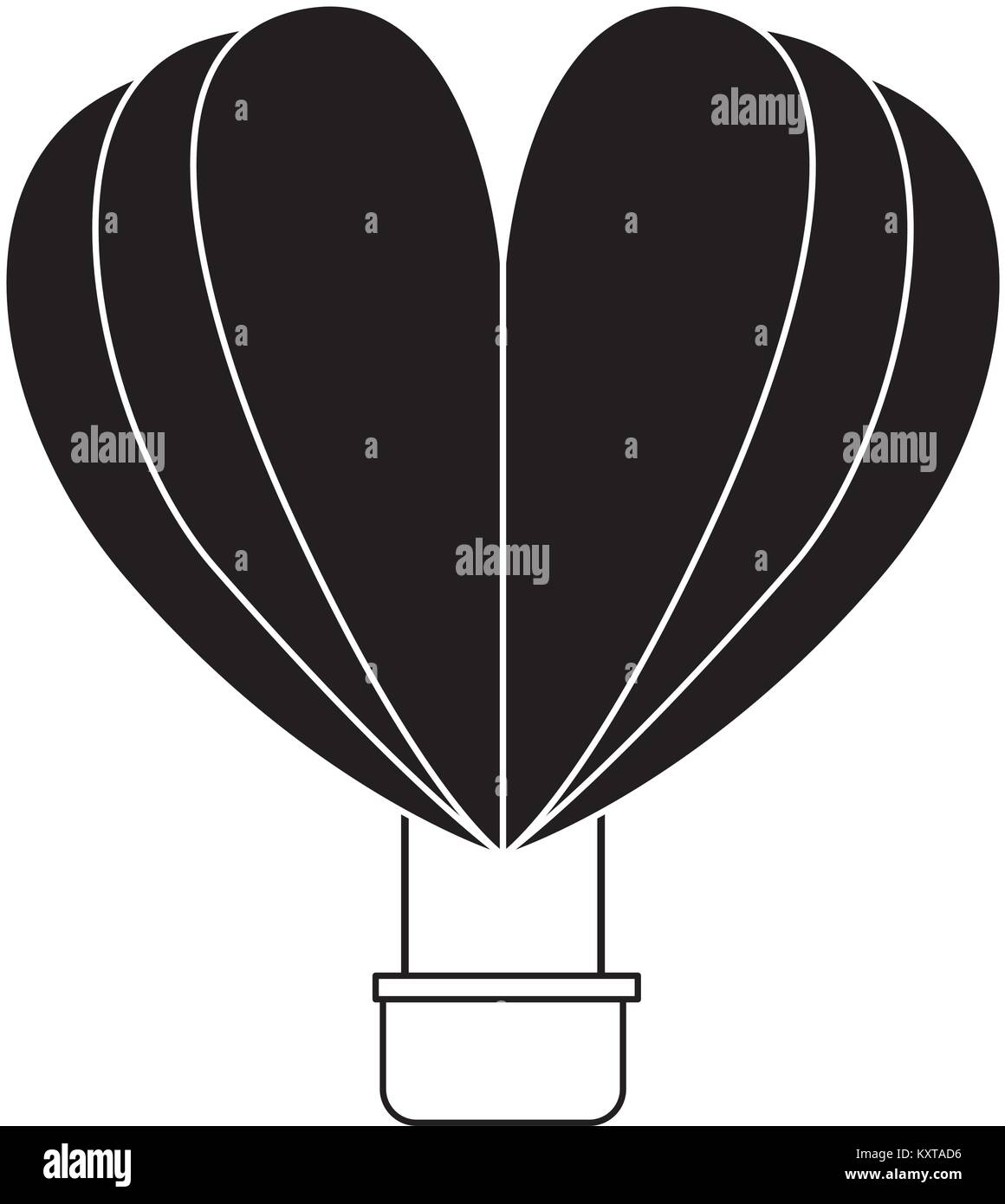 hot air balloon flying with heart shape Stock Vector Image & Art - Alamy