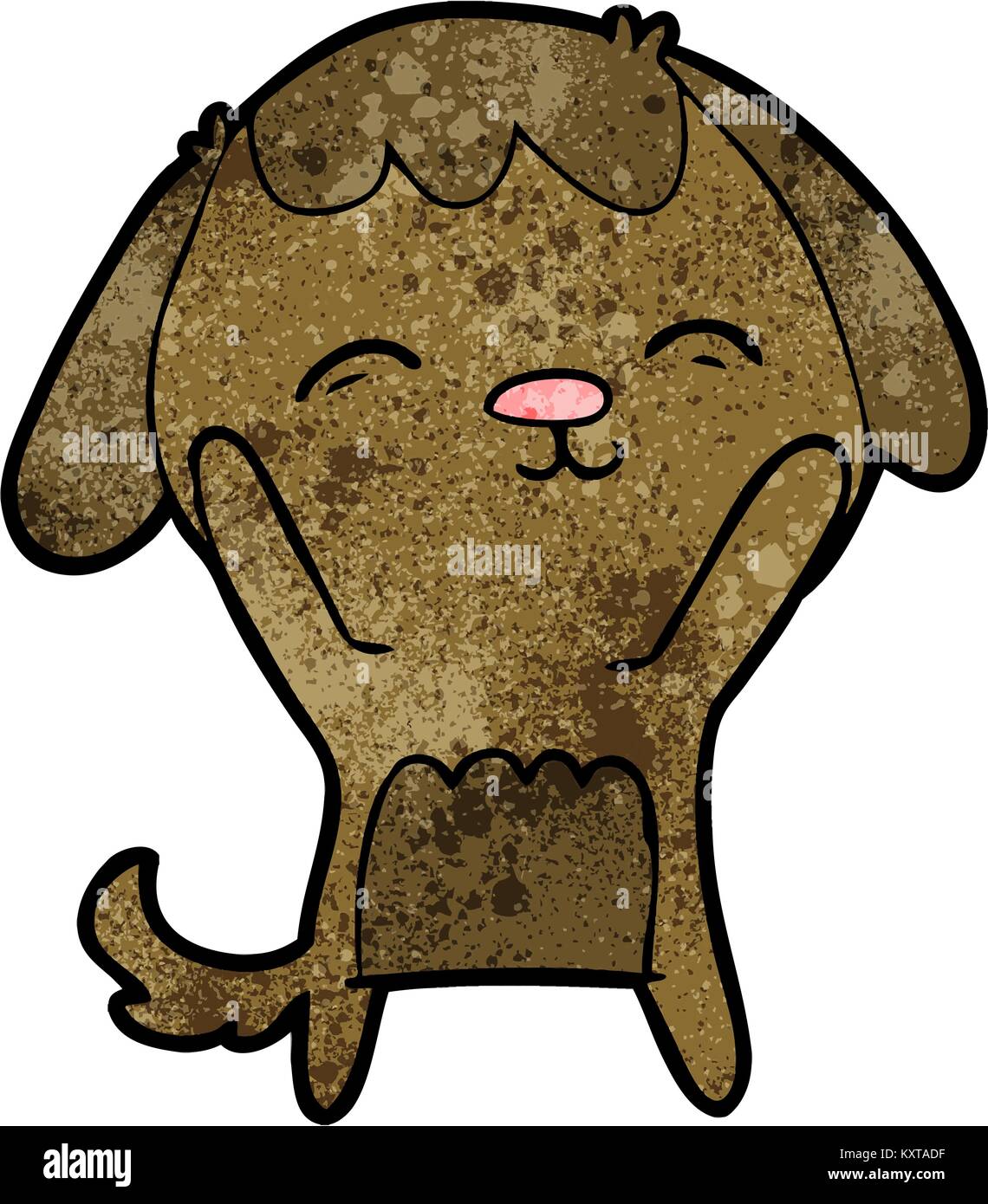 happy cartoon dog Stock Vector Image & Art - Alamy