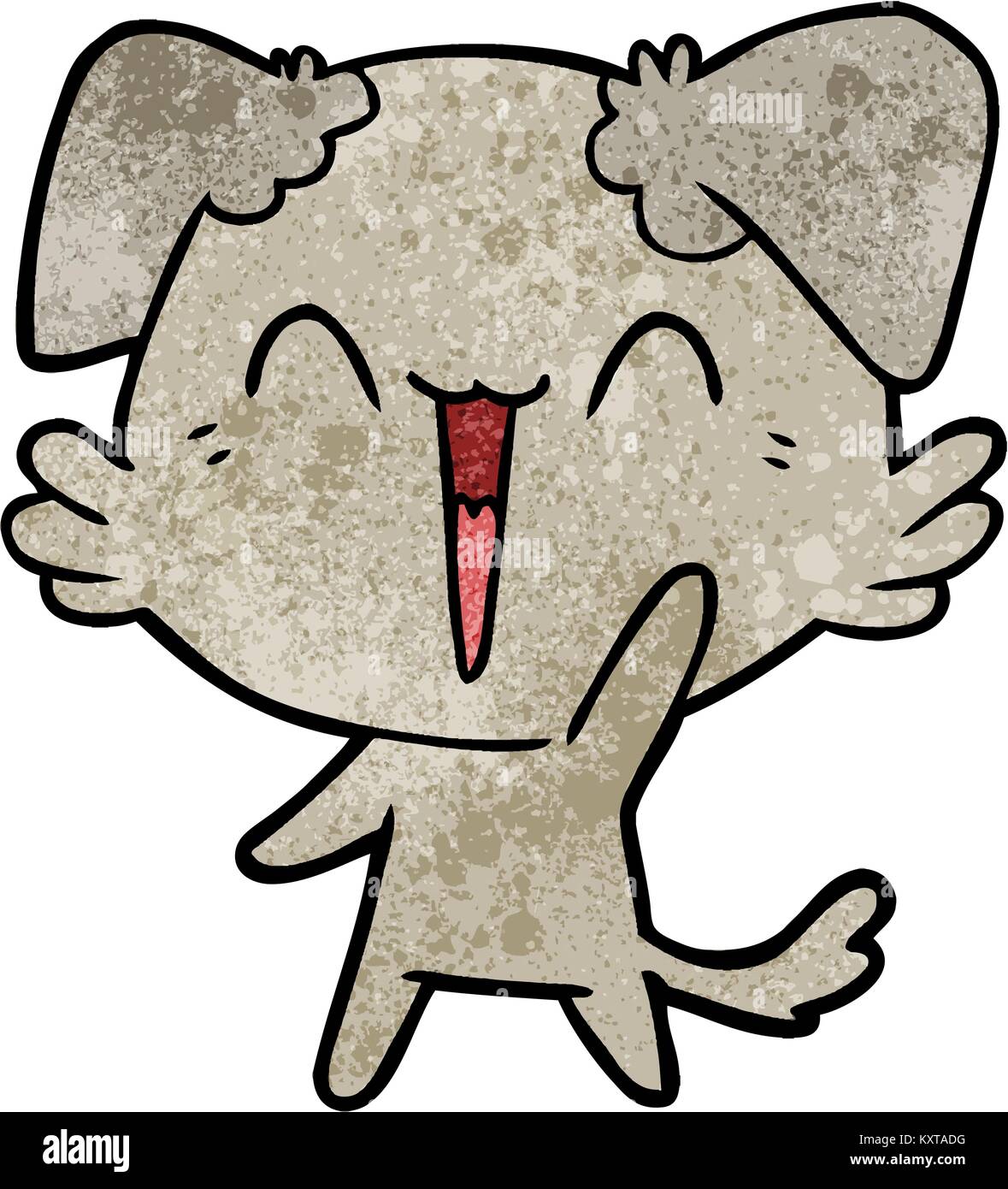 happy little dog cartoon Stock Vector Image & Art - Alamy