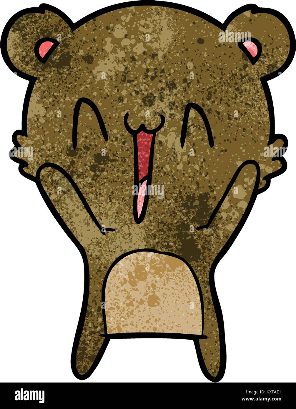 happy bear cartoon Stock Vector Image & Art - Alamy