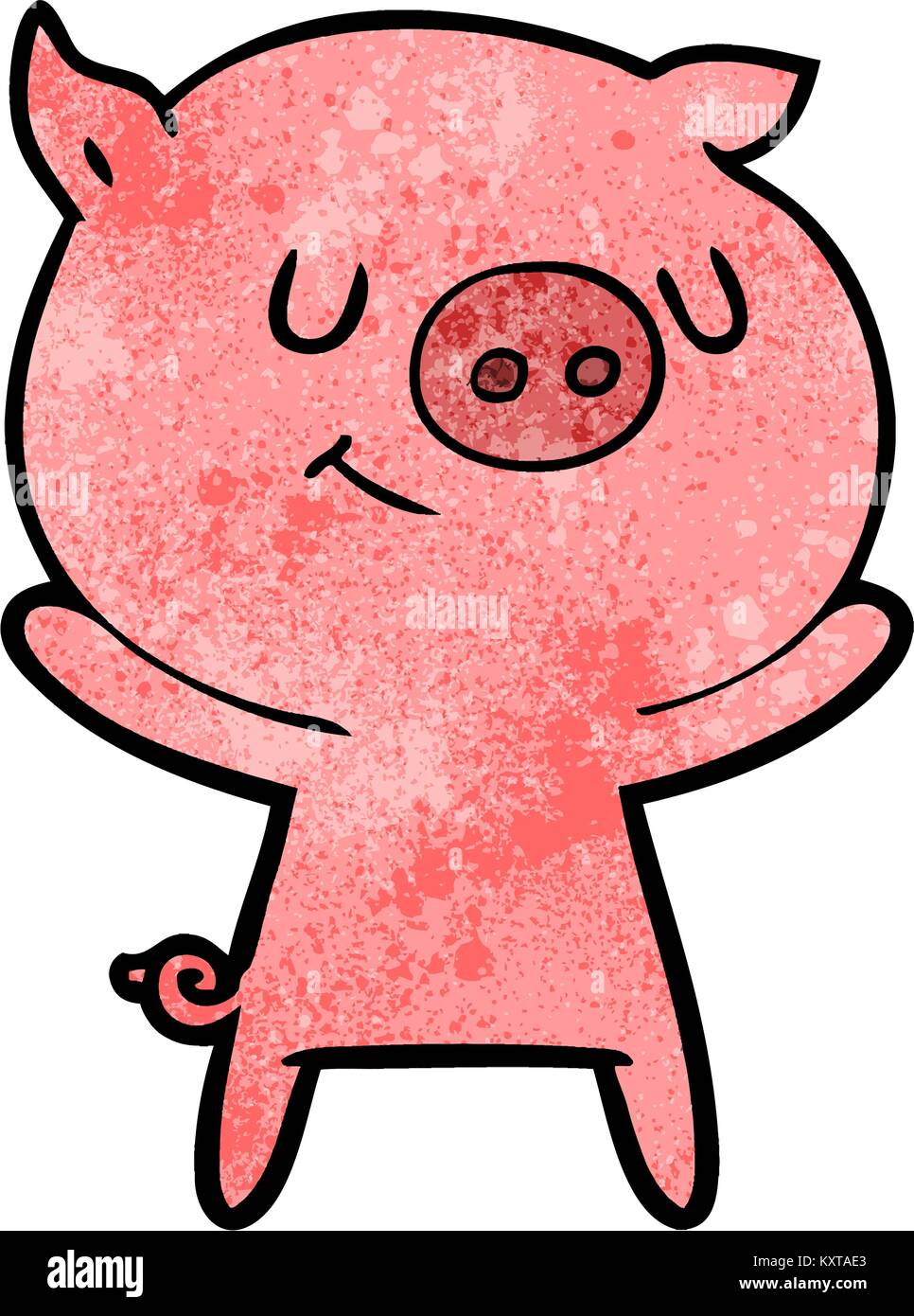 happy cartoon pig Stock Vector Image & Art - Alamy