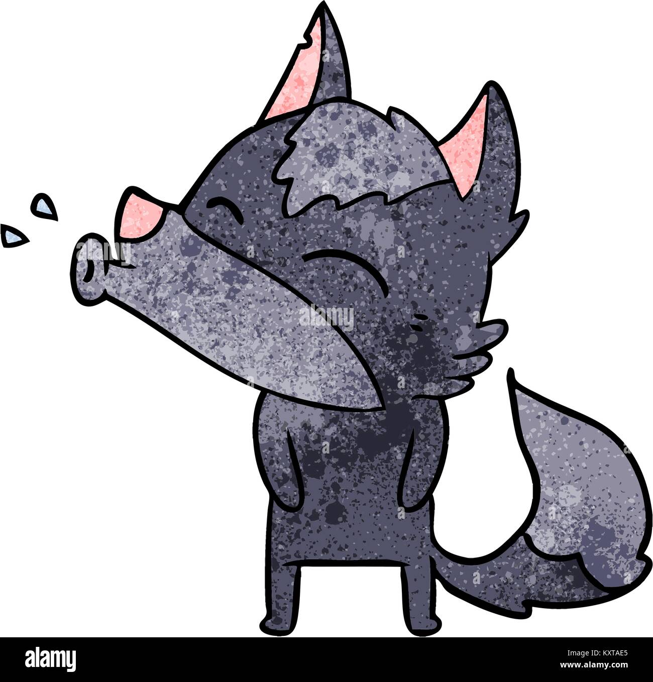 howling wolf cartoon Stock Vector Image & Art - Alamy