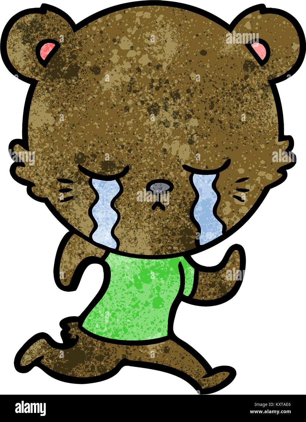 crying cartoon bear running Stock Vector Image & Art - Alamy