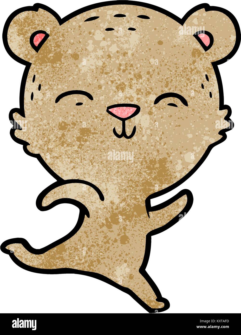 happy cartoon bear Stock Vector Image & Art - Alamy