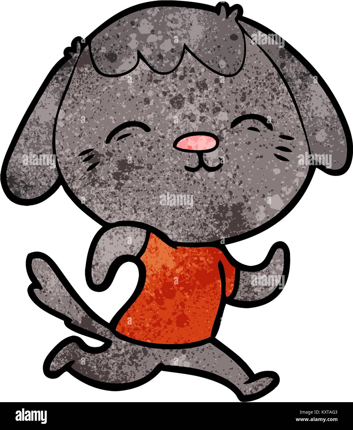 happy cartoon dog running Stock Vector Image & Art - Alamy