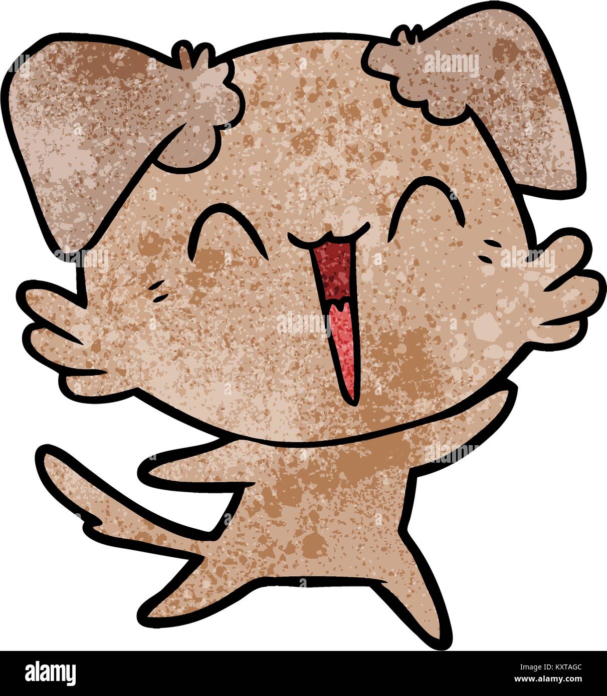 happy little dog cartoon Stock Vector Image & Art - Alamy