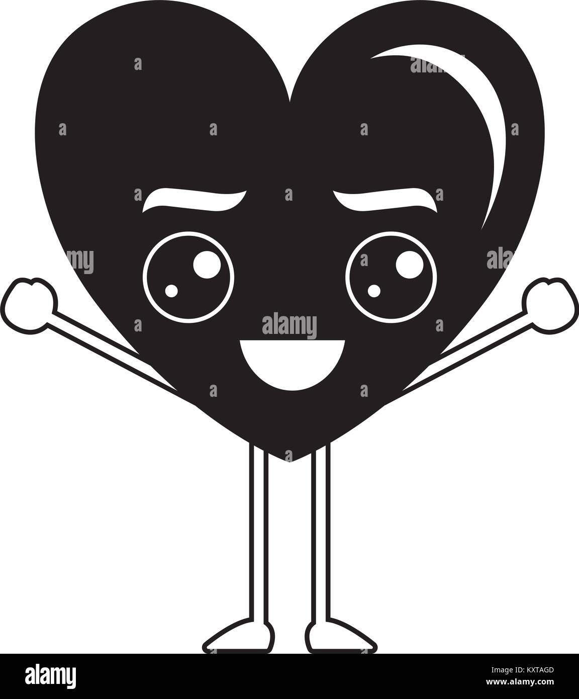 heart love happy kawaii character Stock Vector Image & Art - Alamy