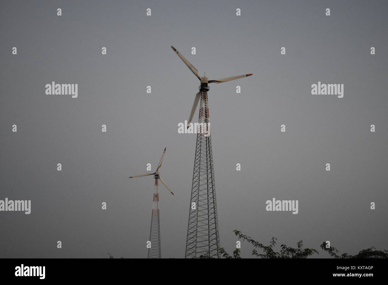 modern windmills in thar desert jaisalmer rajasthan india Stock Photo ...