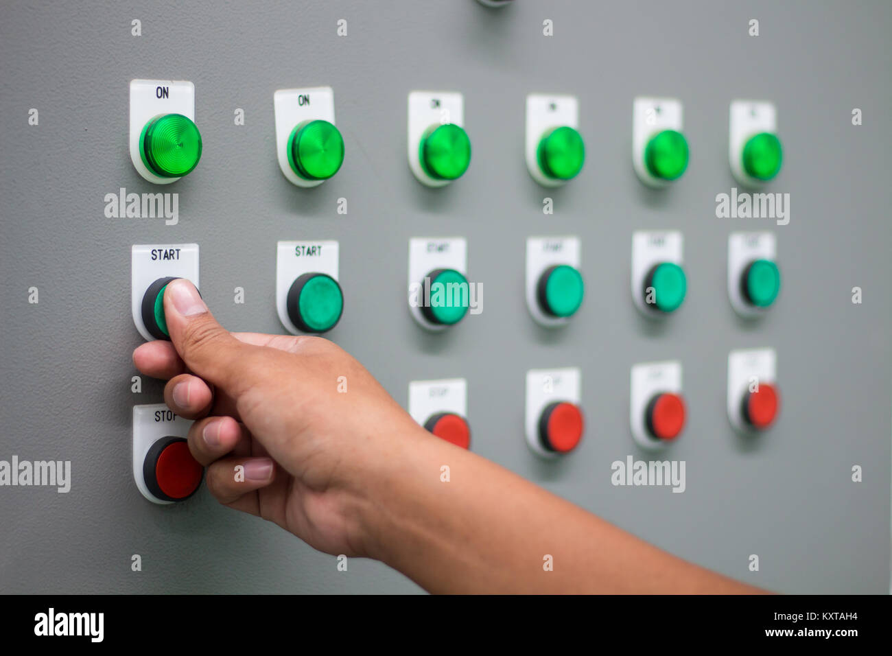 Industrial power switch hand hi-res stock photography and images - Alamy
