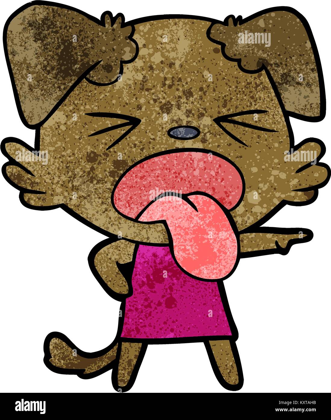 cartoon disgusted dog Stock Vector Image & Art - Alamy
