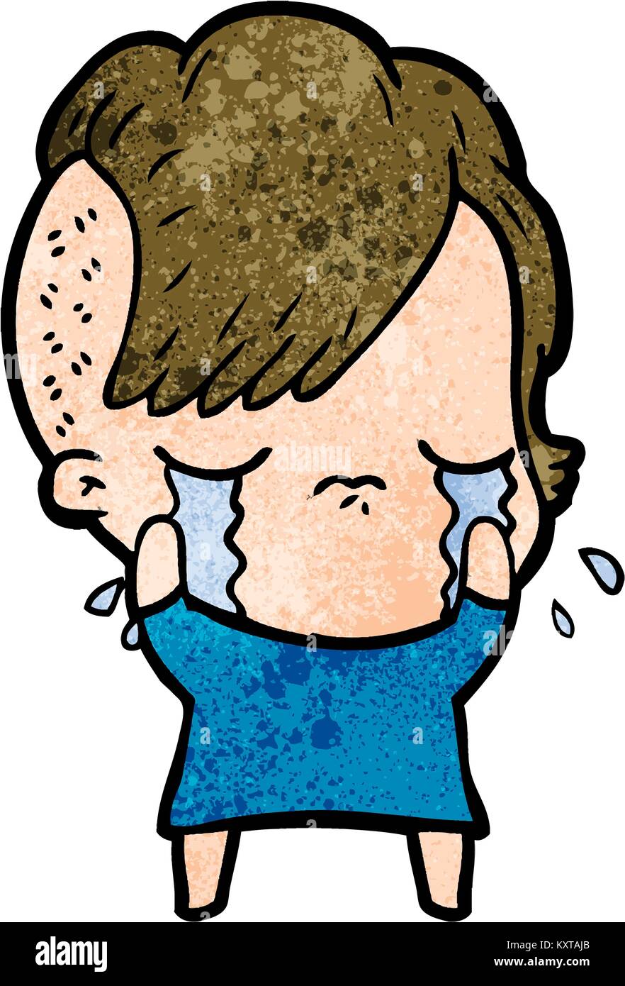 cartoon crying girl Stock Vector Image & Art - Alamy