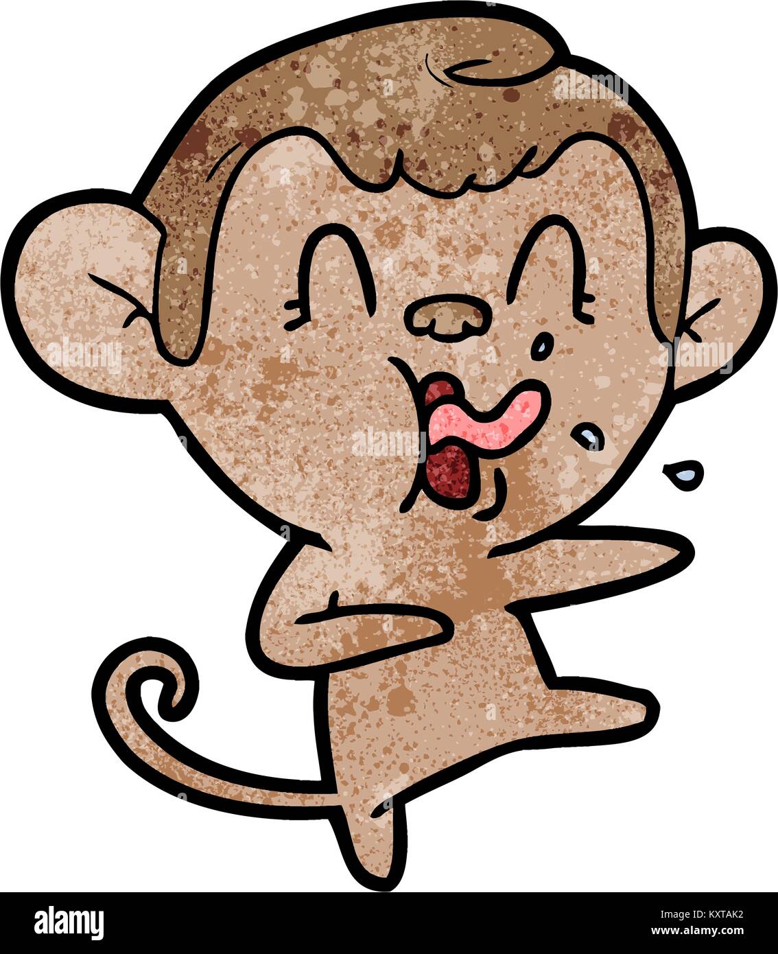 crazy cartoon monkey dancing Stock Vector Image & Art - Alamy