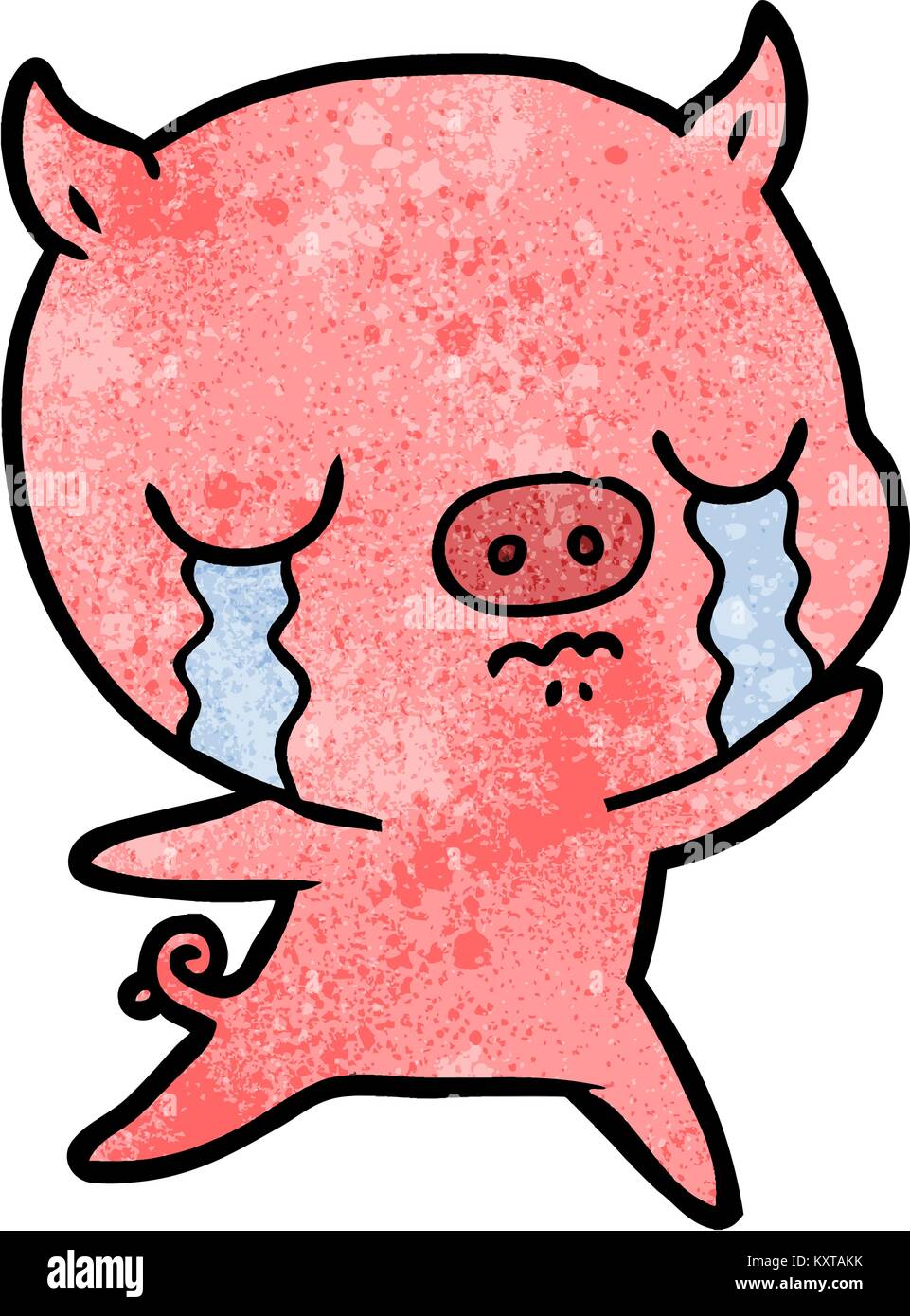 cartoon pig crying Stock Vector Image & Art - Alamy
