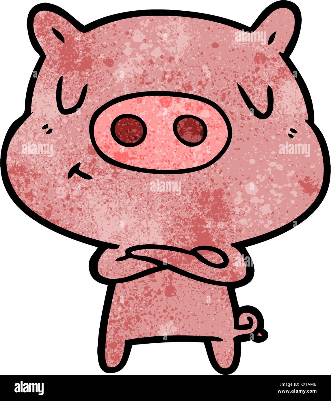cartoon content pig Stock Vector Image & Art - Alamy