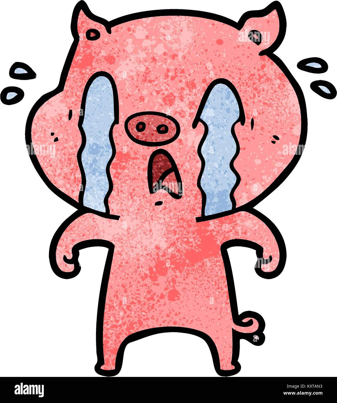 crying pig cartoon Stock Vector Image & Art - Alamy