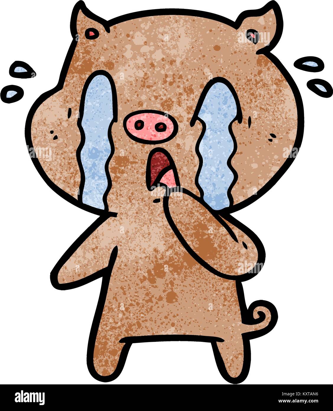 crying pig cartoon Stock Vector Image & Art - Alamy