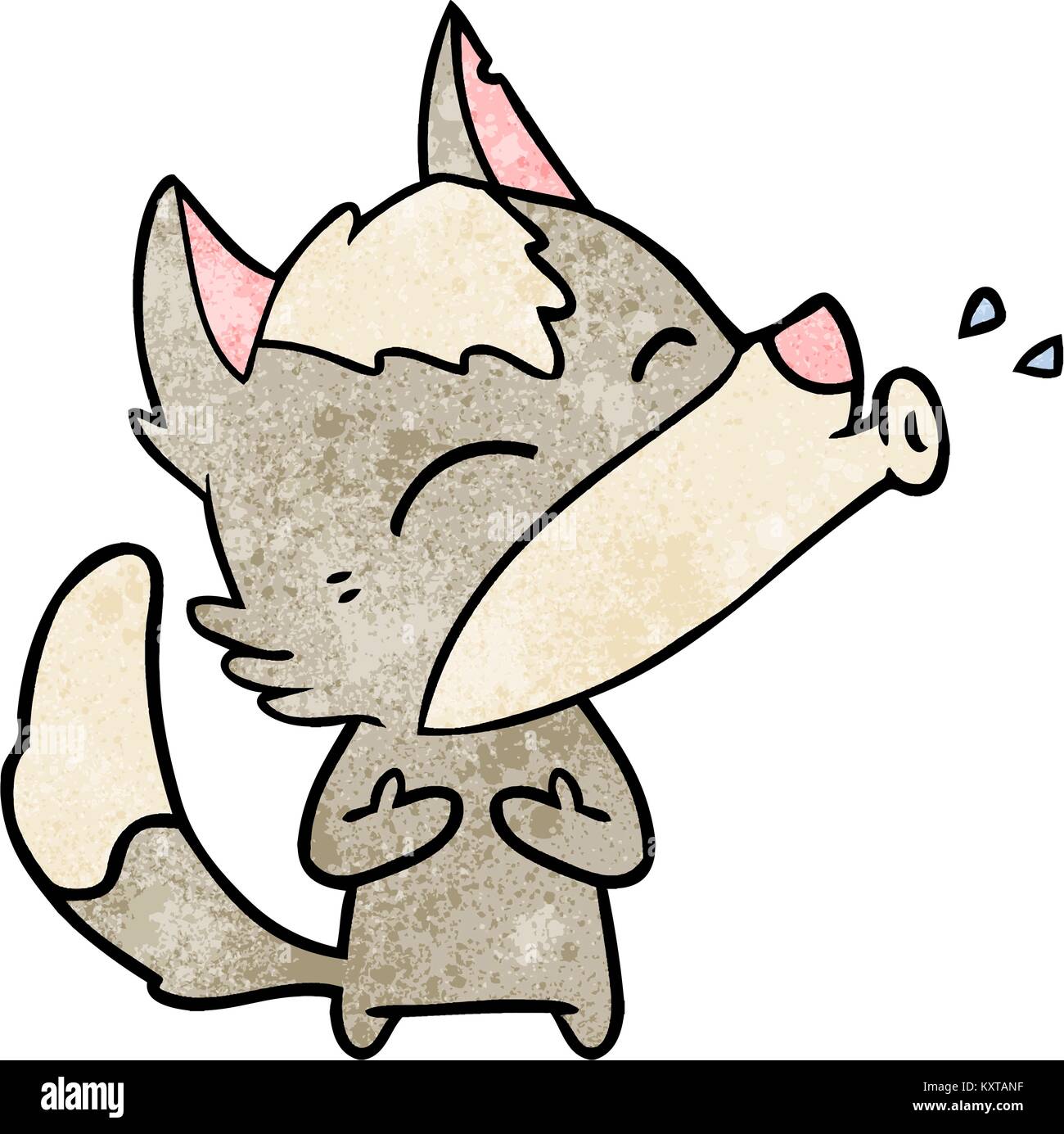 howling wolf cartoon Stock Vector Image & Art - Alamy