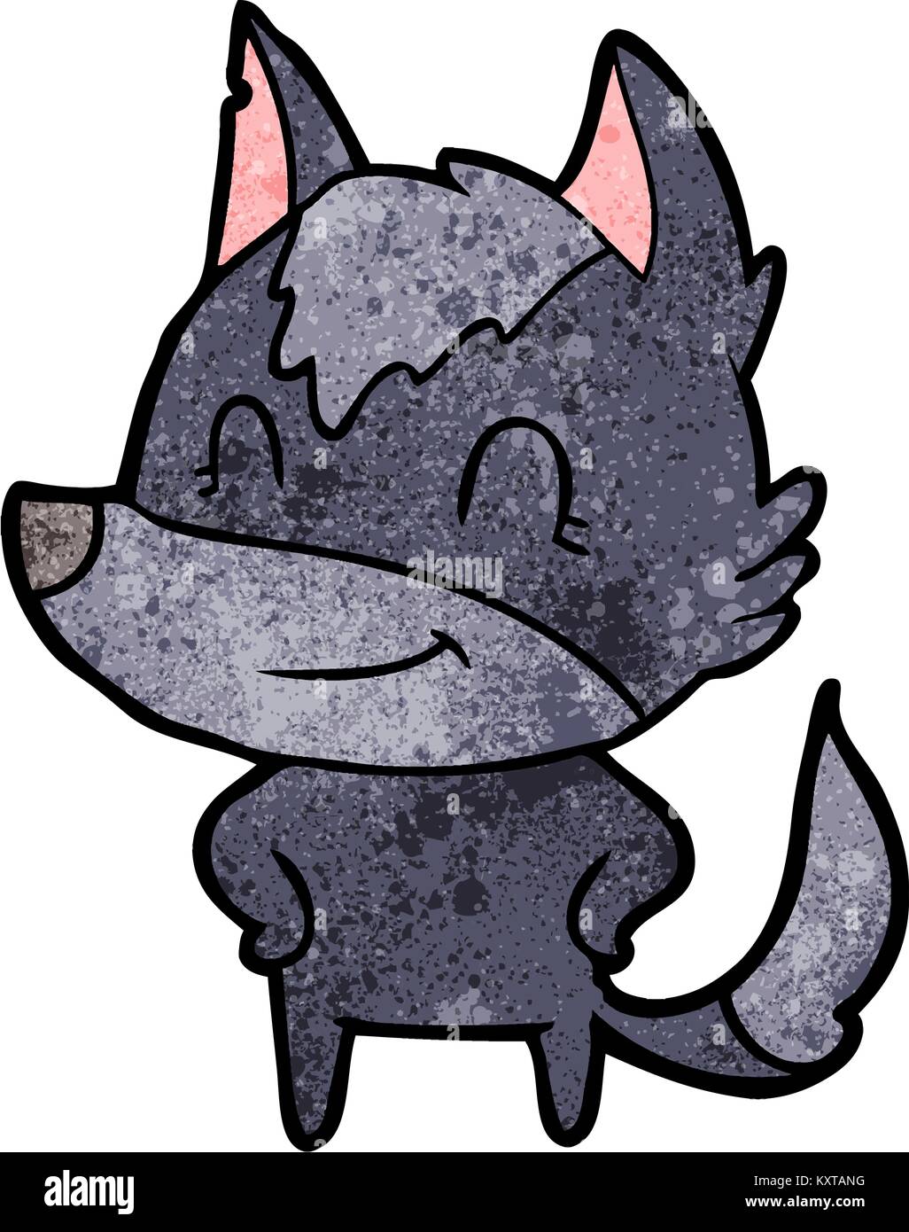 friendly cartoon wolf Stock Vector Image & Art - Alamy