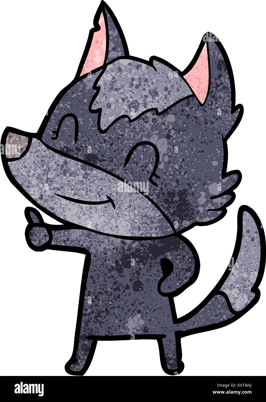 friendly cartoon wolf Stock Vector Image & Art - Alamy