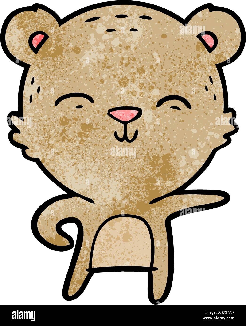 happy cartoon bear Stock Vector Image & Art - Alamy