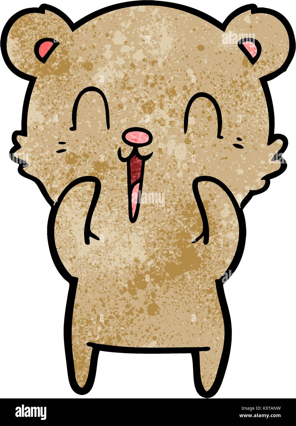 happy cartoon bear Stock Vector Image & Art - Alamy