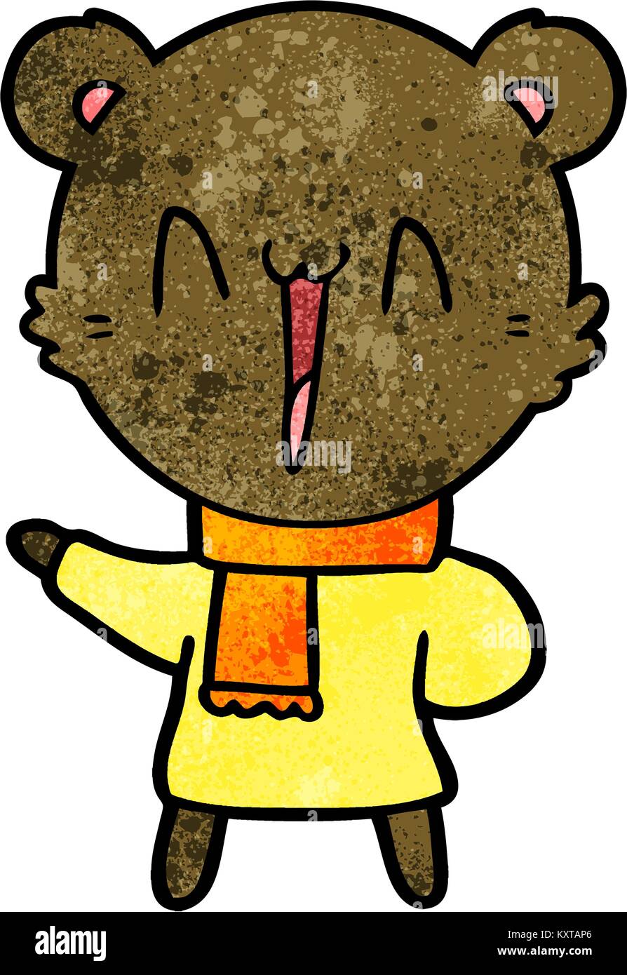 happy bear cartoon Stock Vector Image & Art - Alamy