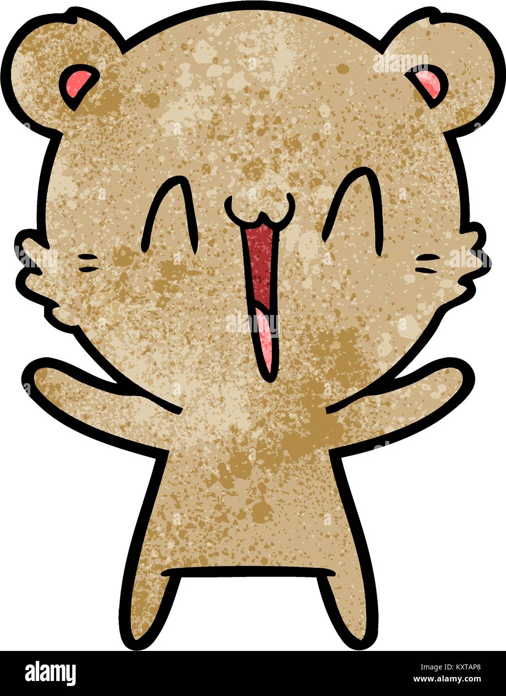 happy bear cartoon Stock Vector Image & Art - Alamy