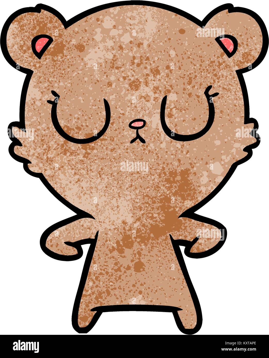 peaceful cartoon bear cub Stock Vector Image & Art - Alamy
