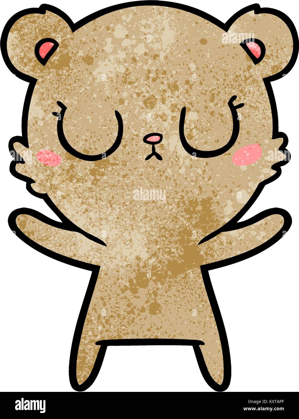 peaceful cartoon bear Stock Vector Image & Art - Alamy