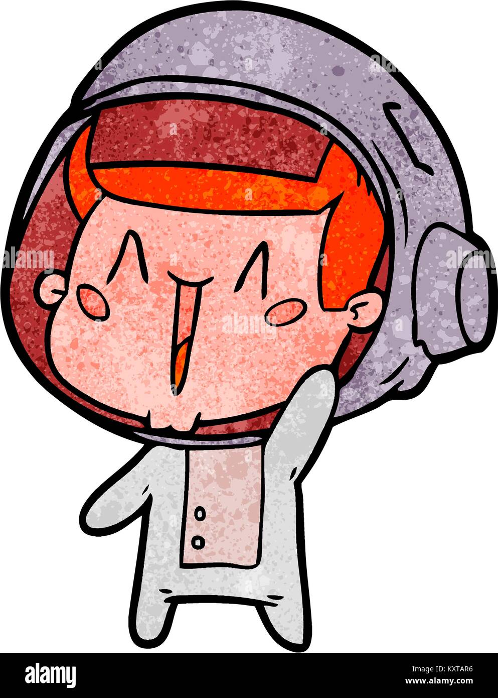 happy cartoon astronaut waving Stock Vector Image & Art - Alamy