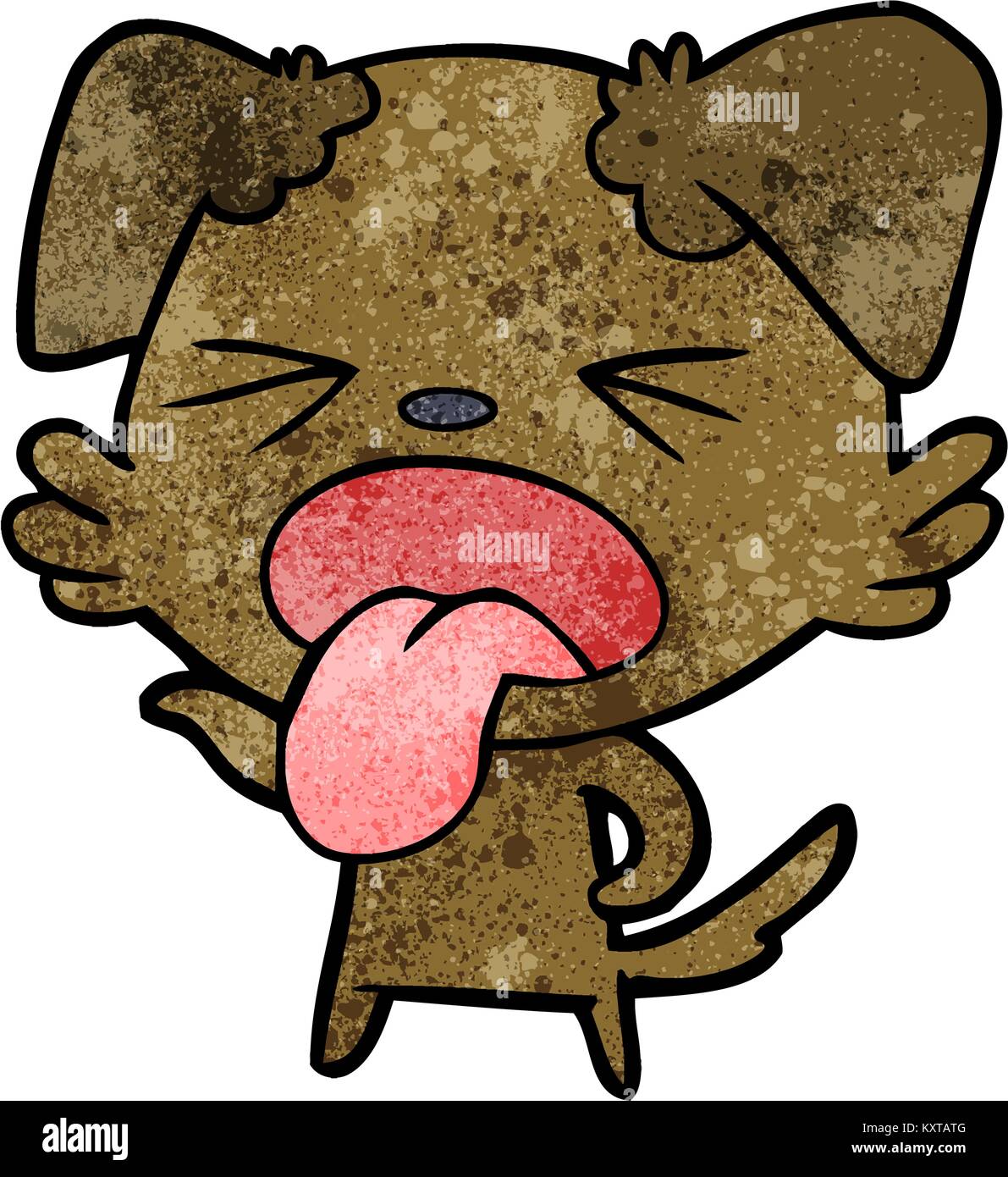cartoon disgusted dog Stock Vector Image & Art - Alamy