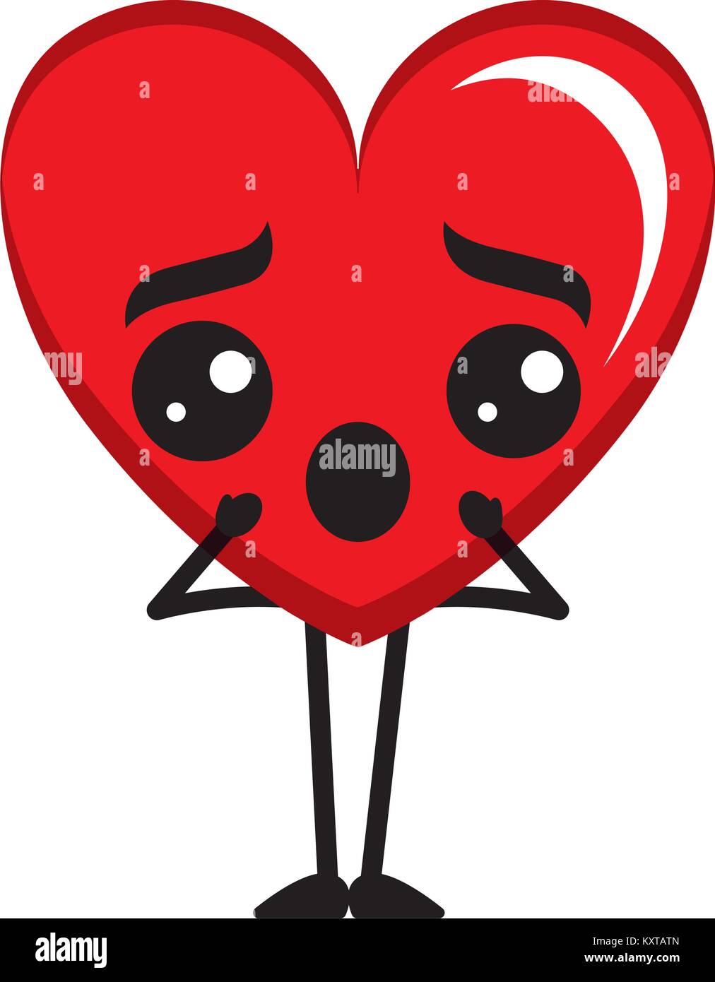 heart love confused kawaii character Stock Vector Image & Art - Alamy