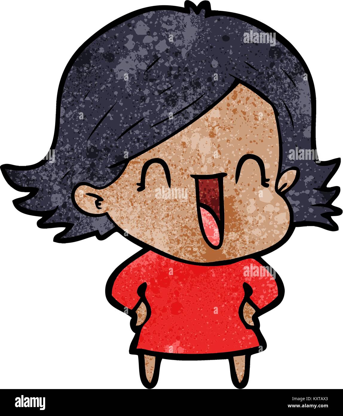 cartoon laughing woman Stock Vector Image & Art - Alamy